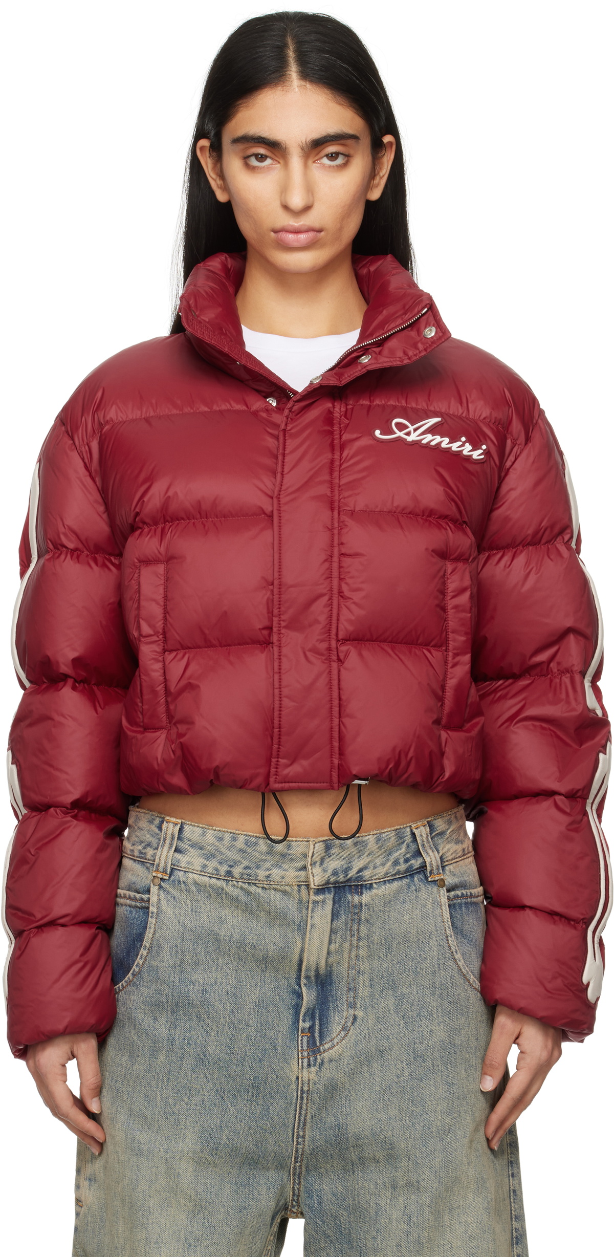 AMIRI Red Bones Cropped Down Jacket Amiri