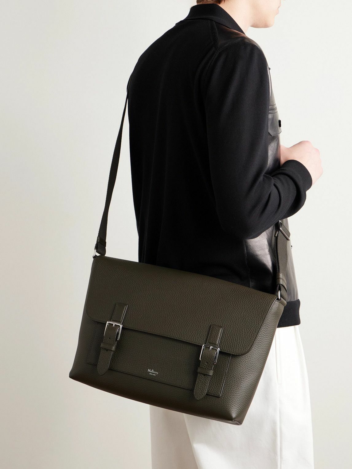 Mulberry - Chiltern Full-Grain Leather Messenger Bag Mulberry