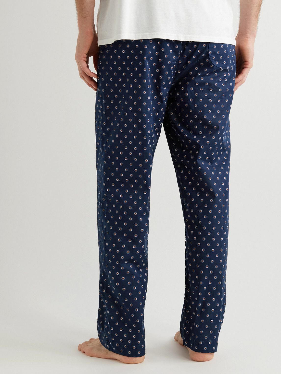 Derek Rose - Nelson Printed Cotton-Poplin Pyjama Trousers - Blue Derek Rose