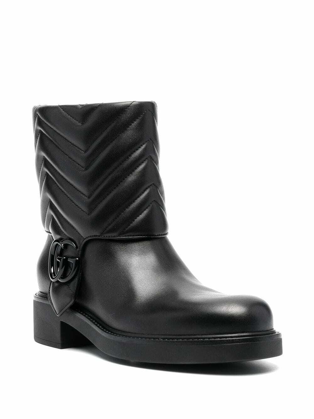 GUCCI - Leather Ankle Boots Gucci