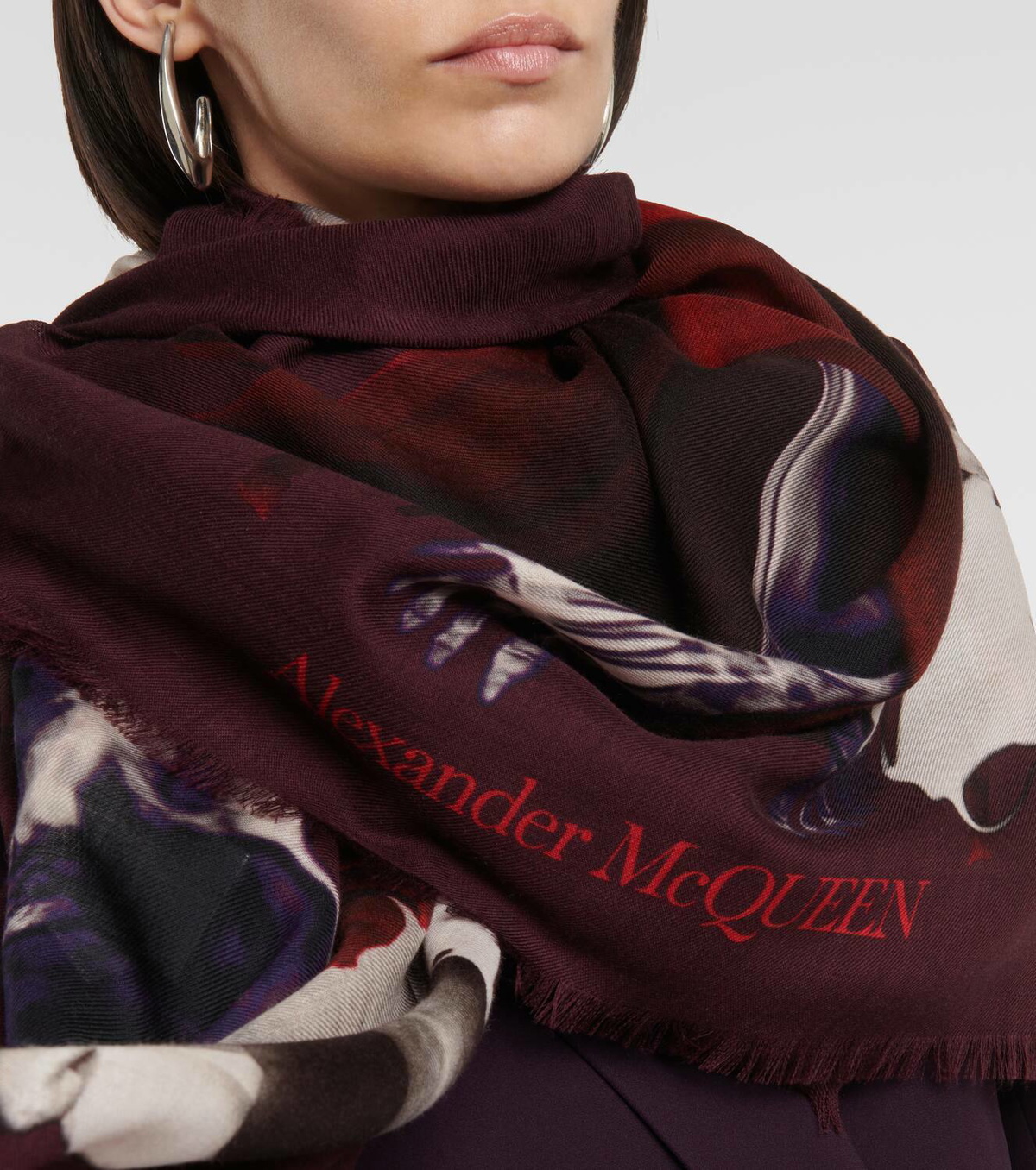Alexander McQueen Printed wool scarf Alexander McQueen