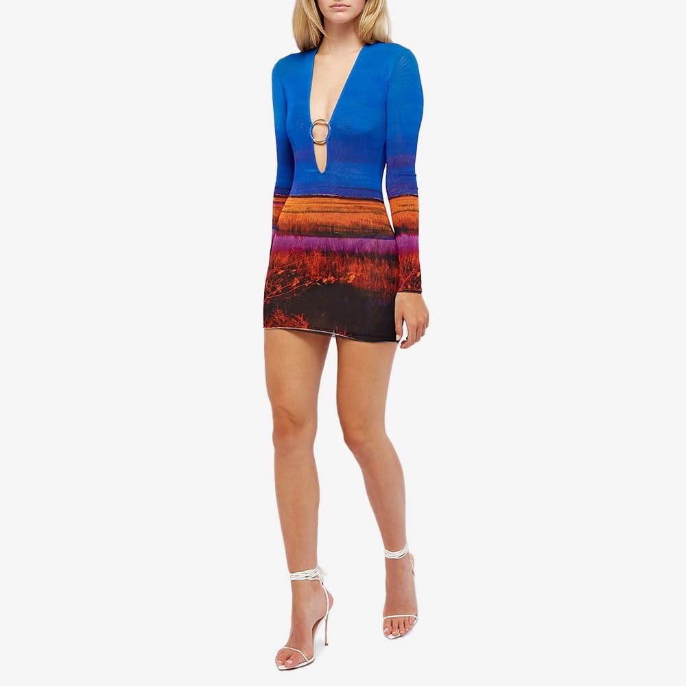 Louisa Ballou Women's Long Sleeve Helios Double Layer Mesh Dress in ...