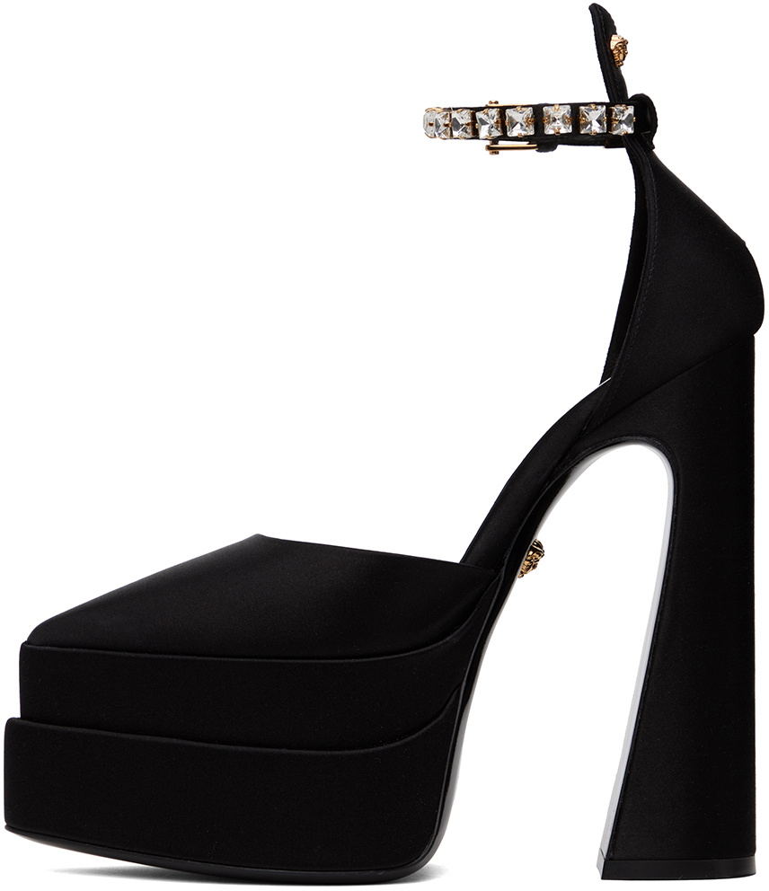 Versace Black Aevitas Pointy Platform Heels Versace
