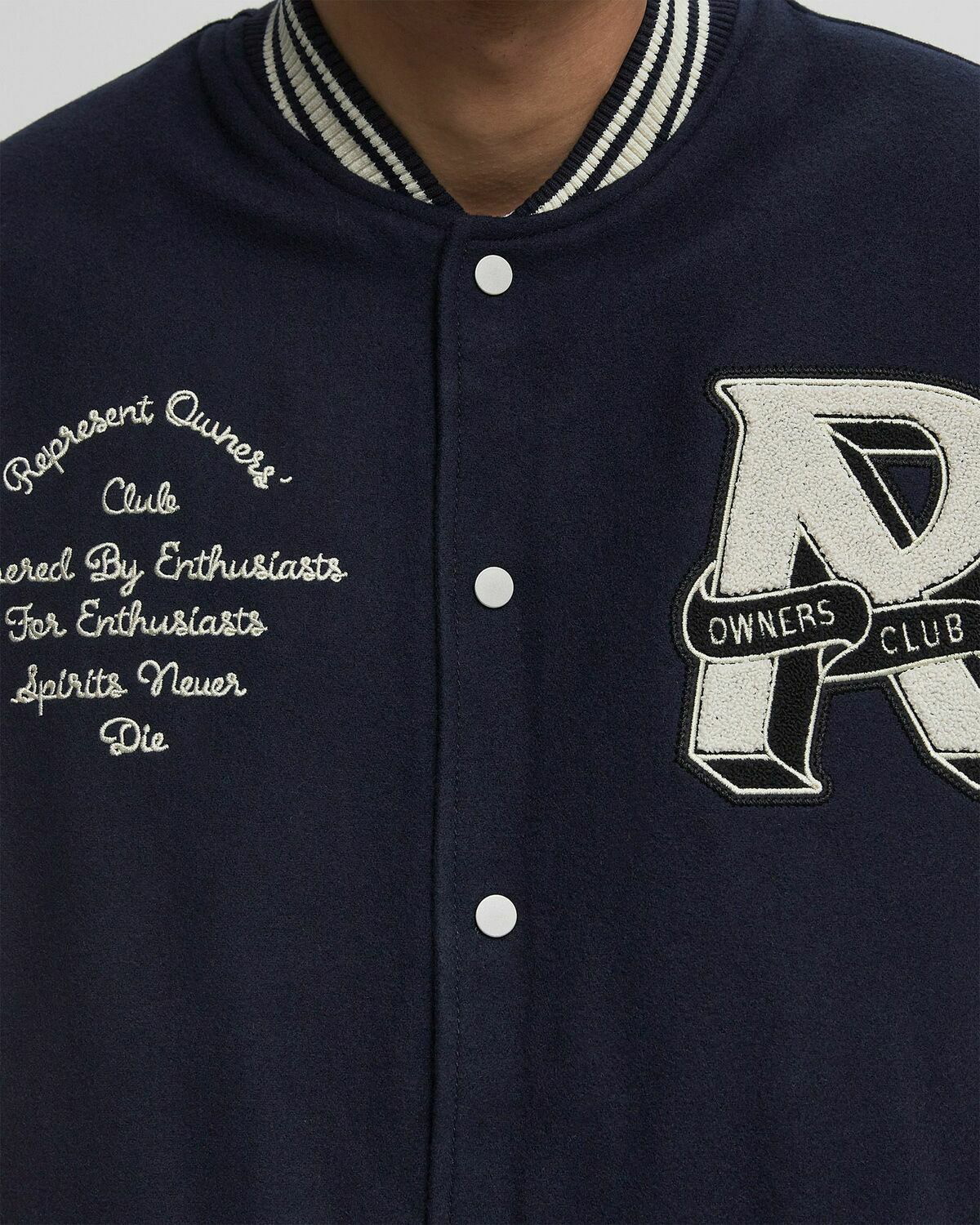 Represent REPRESENT OWNERS CLUB VARSITY JACKET Blue Mens Bomber Jacket ...