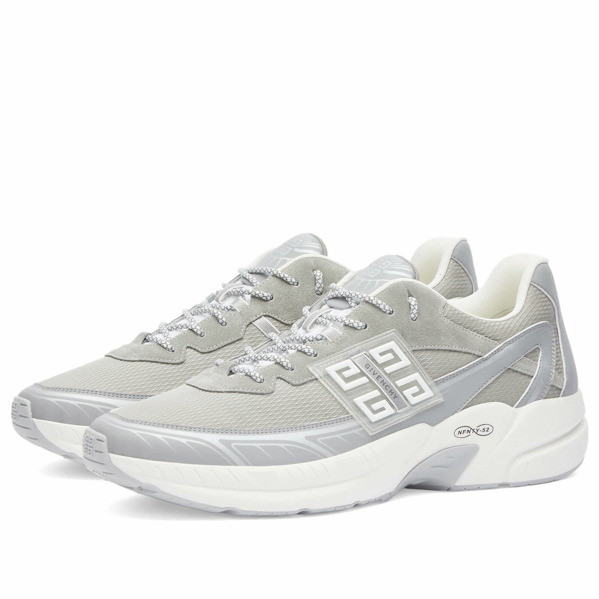 Givenchy Men's NFNTY-52 Runner Sneakers in Light Grey Givenchy