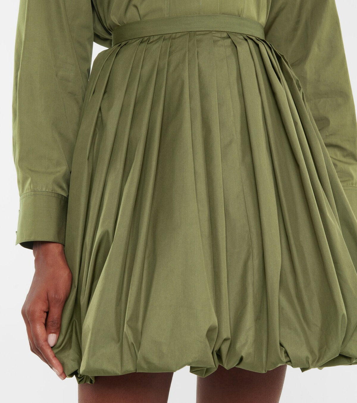 Alaïa Cotton-blend poplin miniskirt ALAÏA