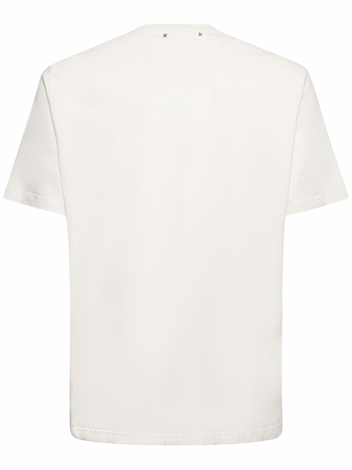 GOLDEN GOOSE - Regular Distressed Cotton Jersey T-shirt Golden Goose ...