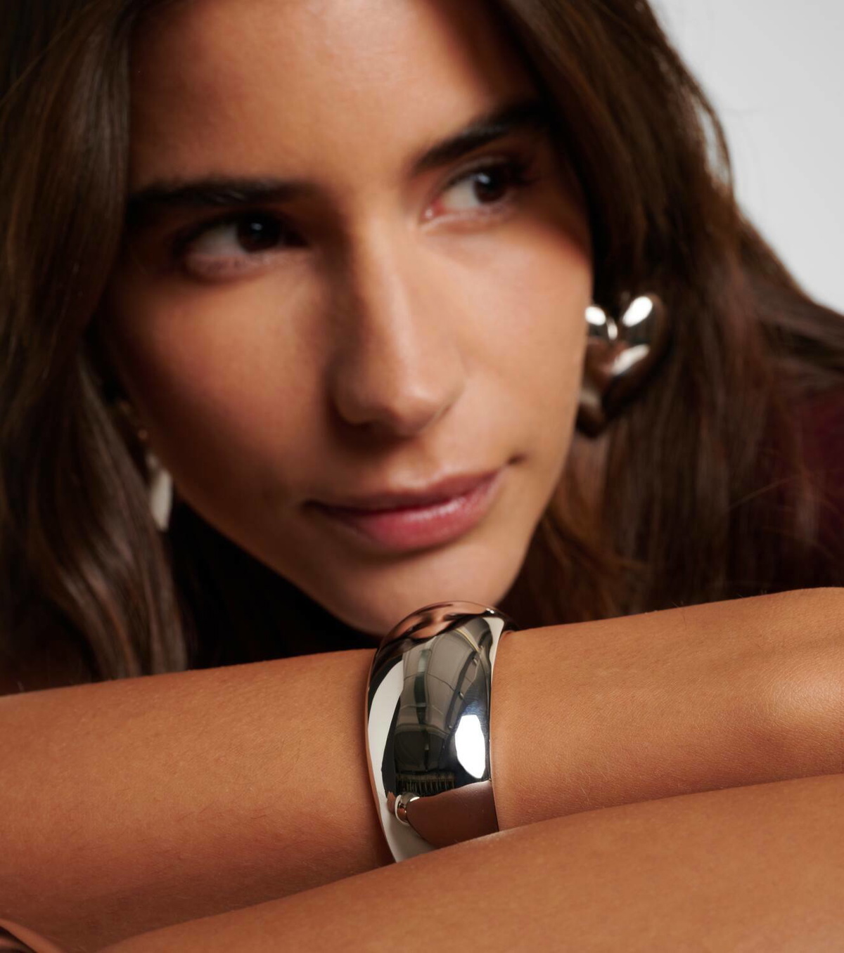 Jennifer Fisher Puffy 10kt rhodium-plated brass cuff Jennifer Fisher