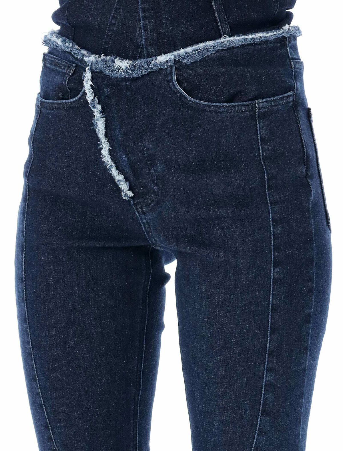 Ottolinger Raw-edge Drape Denim Pants Ottolinger