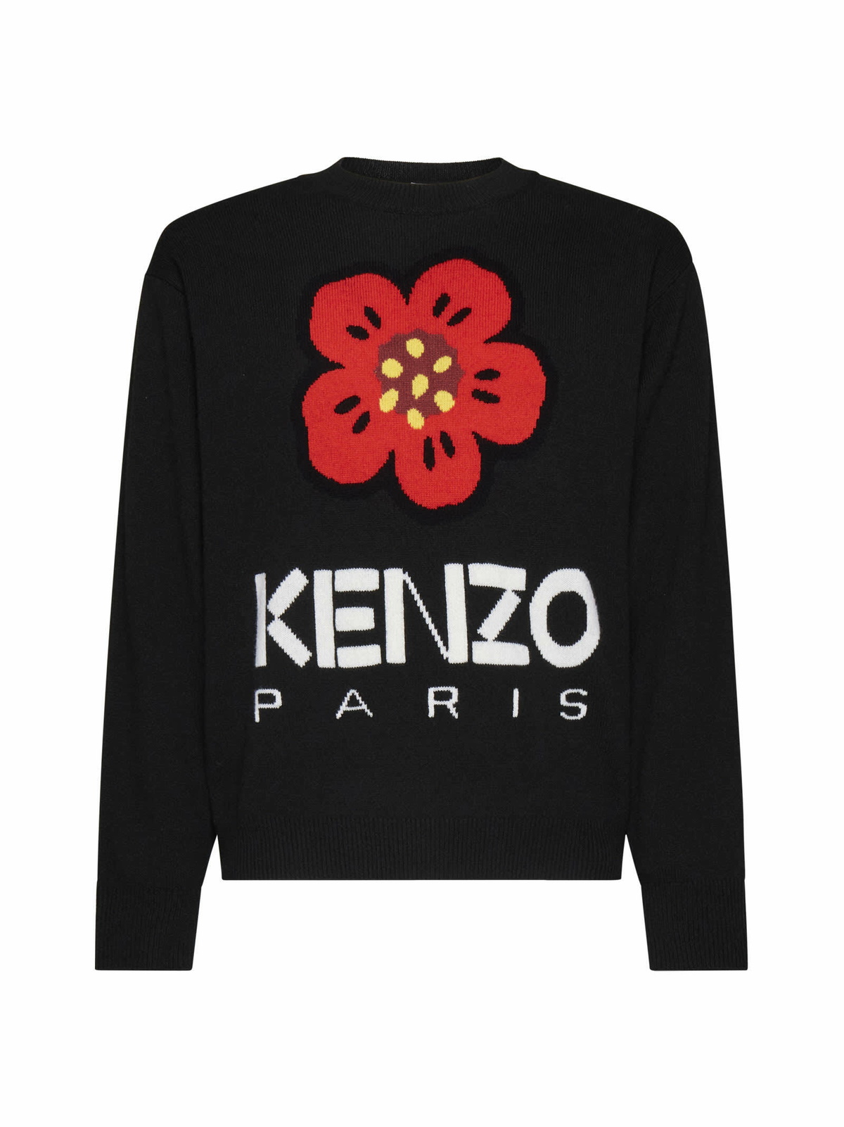 Kenzo boke Flower Black Wool Sweater Kenzo
