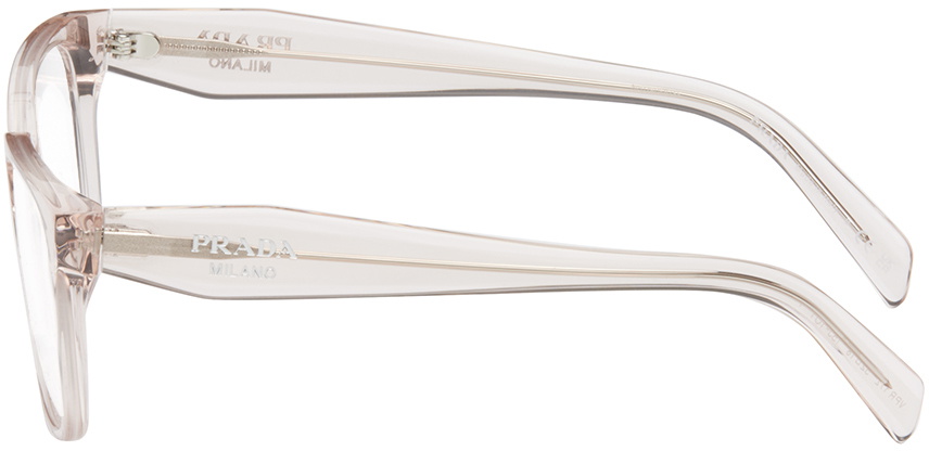 Prada Eyewear Pink Rectangular Glasses Prada