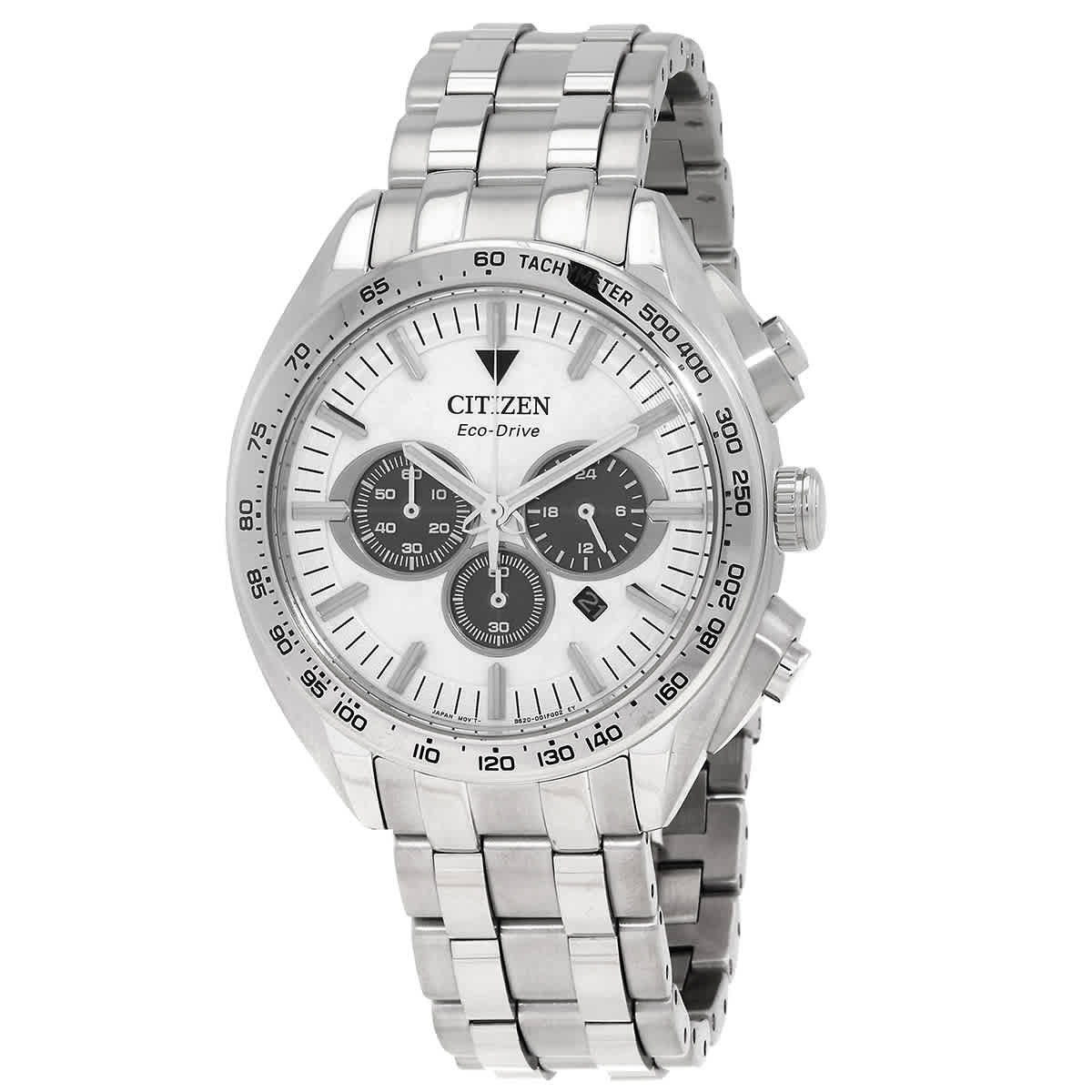 Citizen Carson Chronograph Silver Dial Mens Watch CA4540-54A Citizen