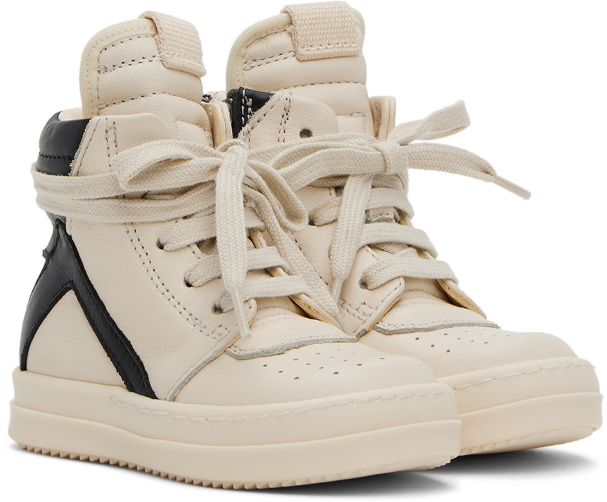 Rick Owens Baby Off-White & Black Babygeo Sneakers Rick Owens