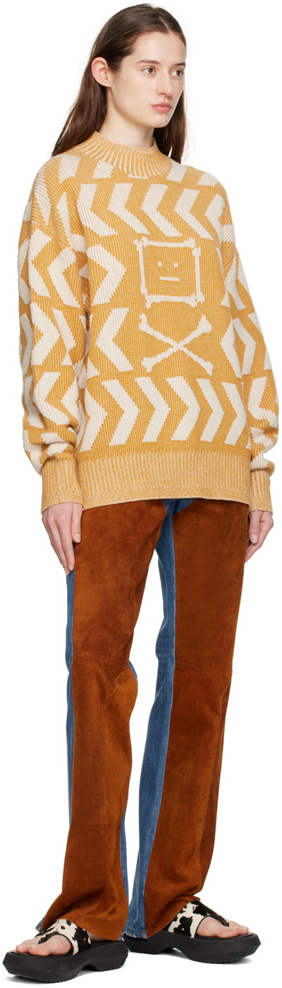 Acne Studios Yellow Mock Neck Sweater Acne Studios