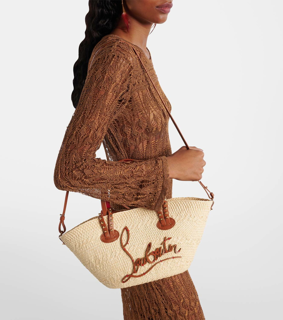 Christian Louboutin Cabata Mini raffia basket bag Christian Louboutin