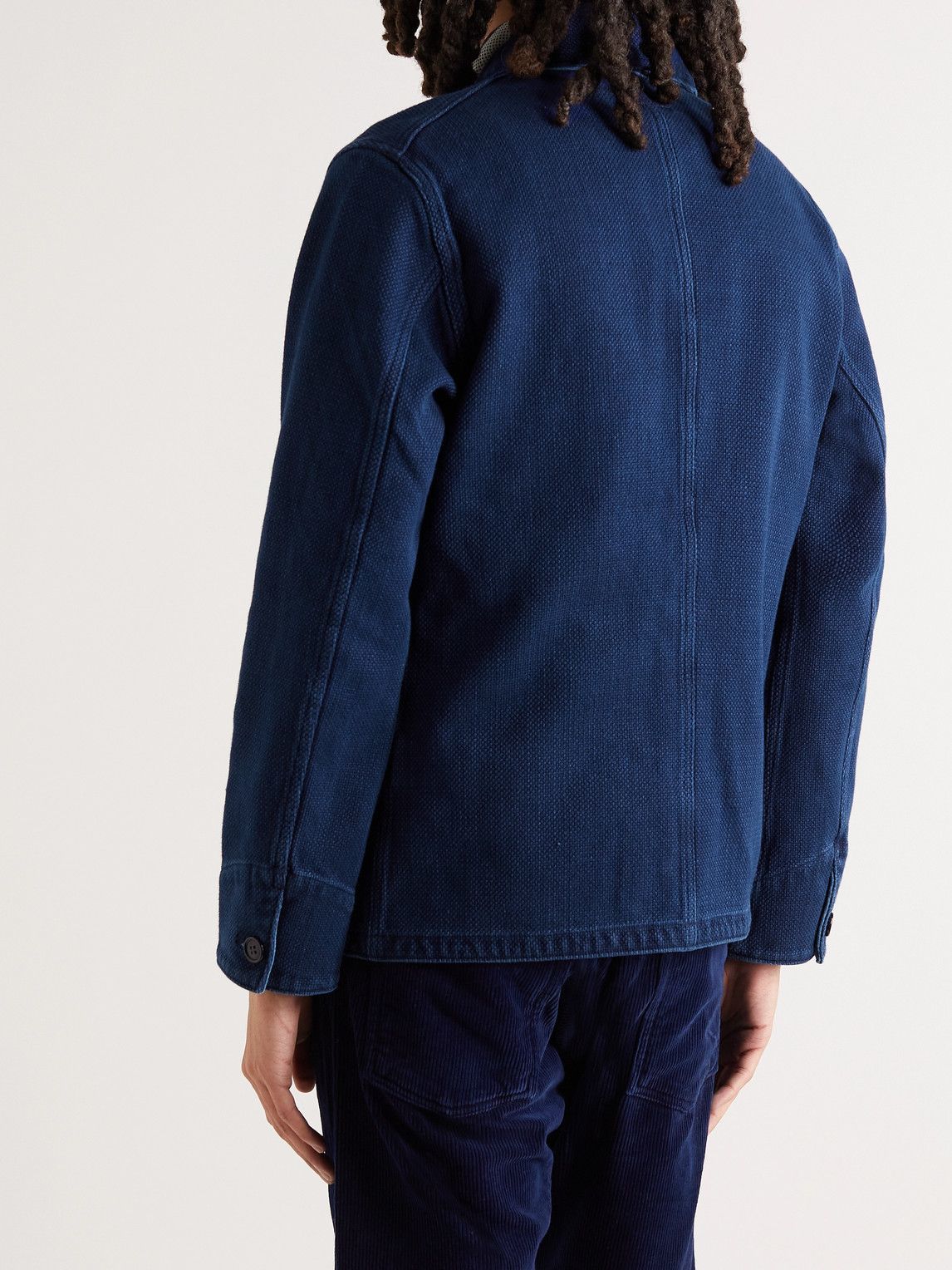 Blue Blue Japan - Indigo-Dyed Sashiko Cotton Chore Jacket - Blue Blue ...
