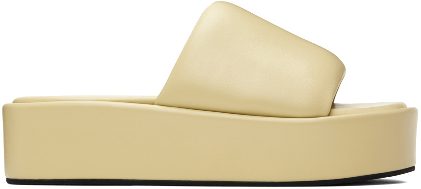 Stand Studio Green Phoebe Flatform Sandals Stand Studio