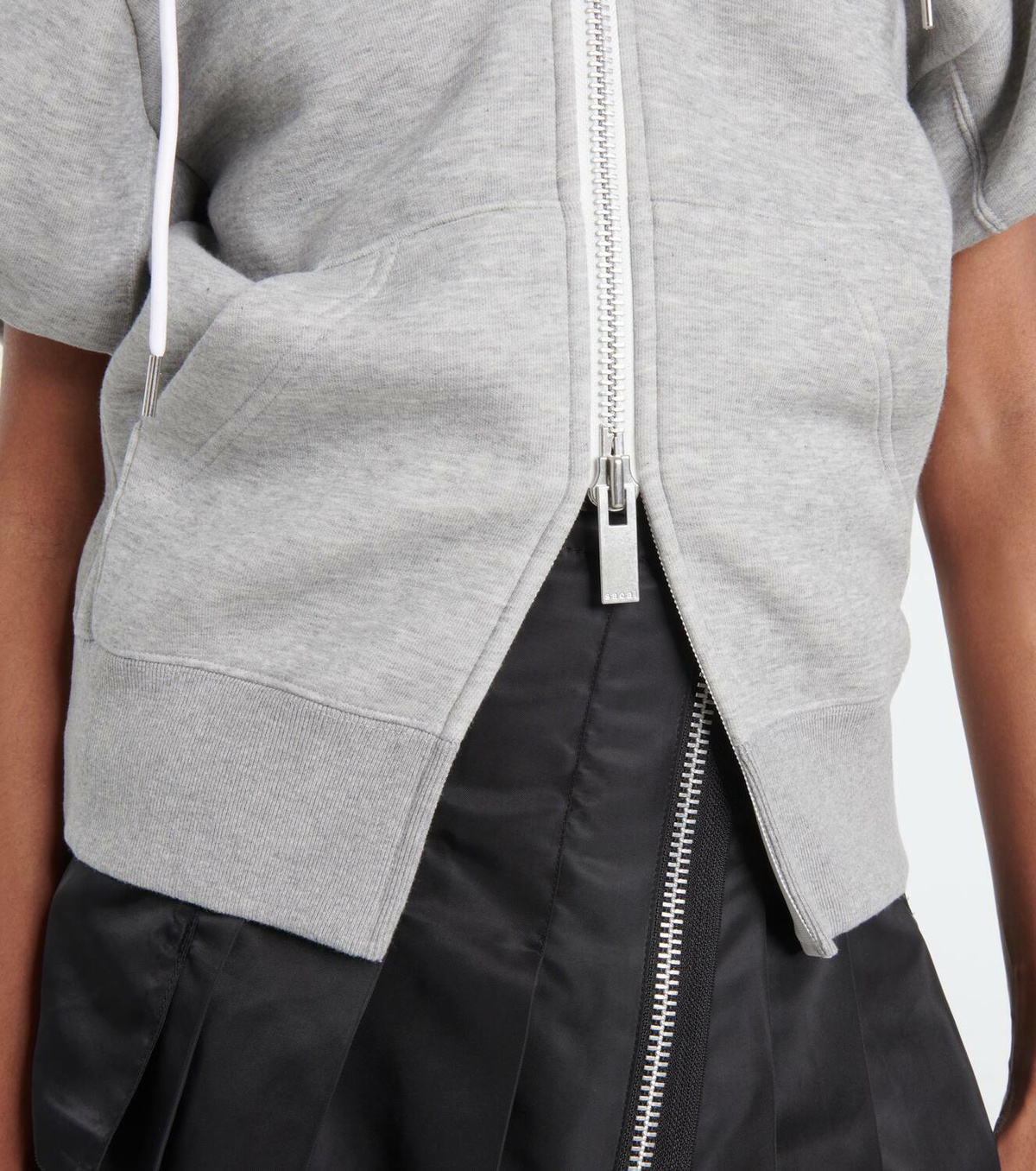 Sacai Sponge jersey zip-up hoodie Sacai