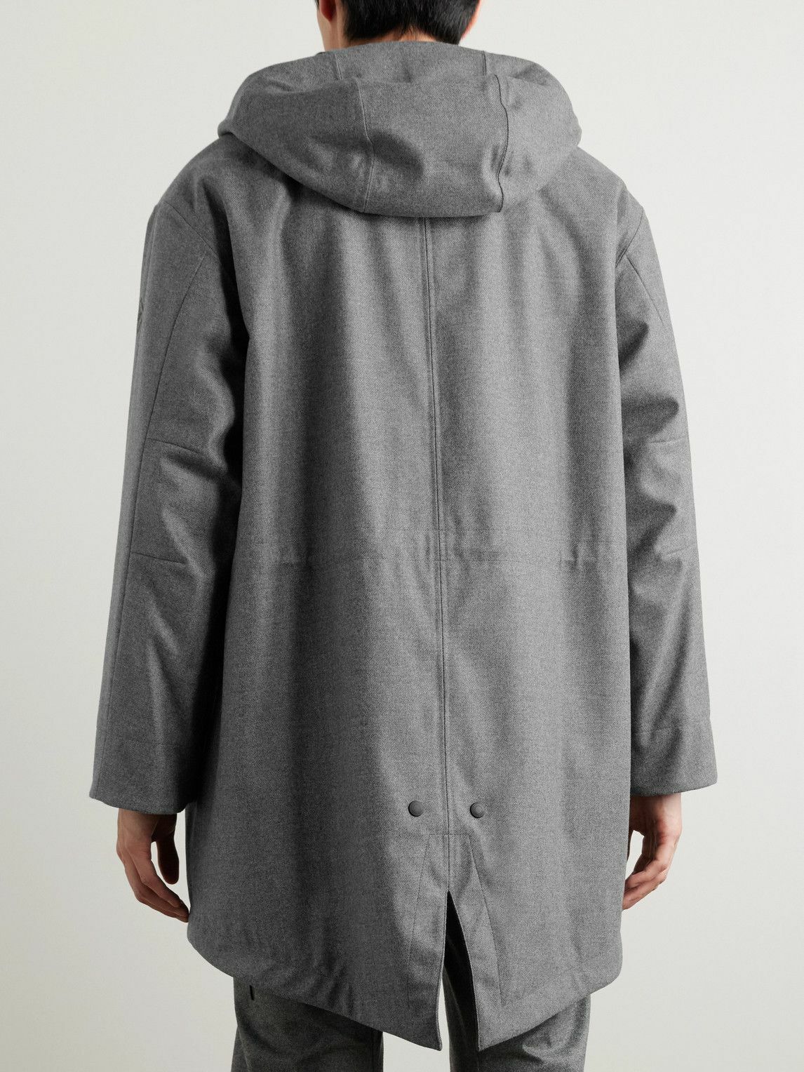 Loro Piana - Clima System Flannel Hooded Ski Jacket with Detachable Liner - Gray Loro Piana