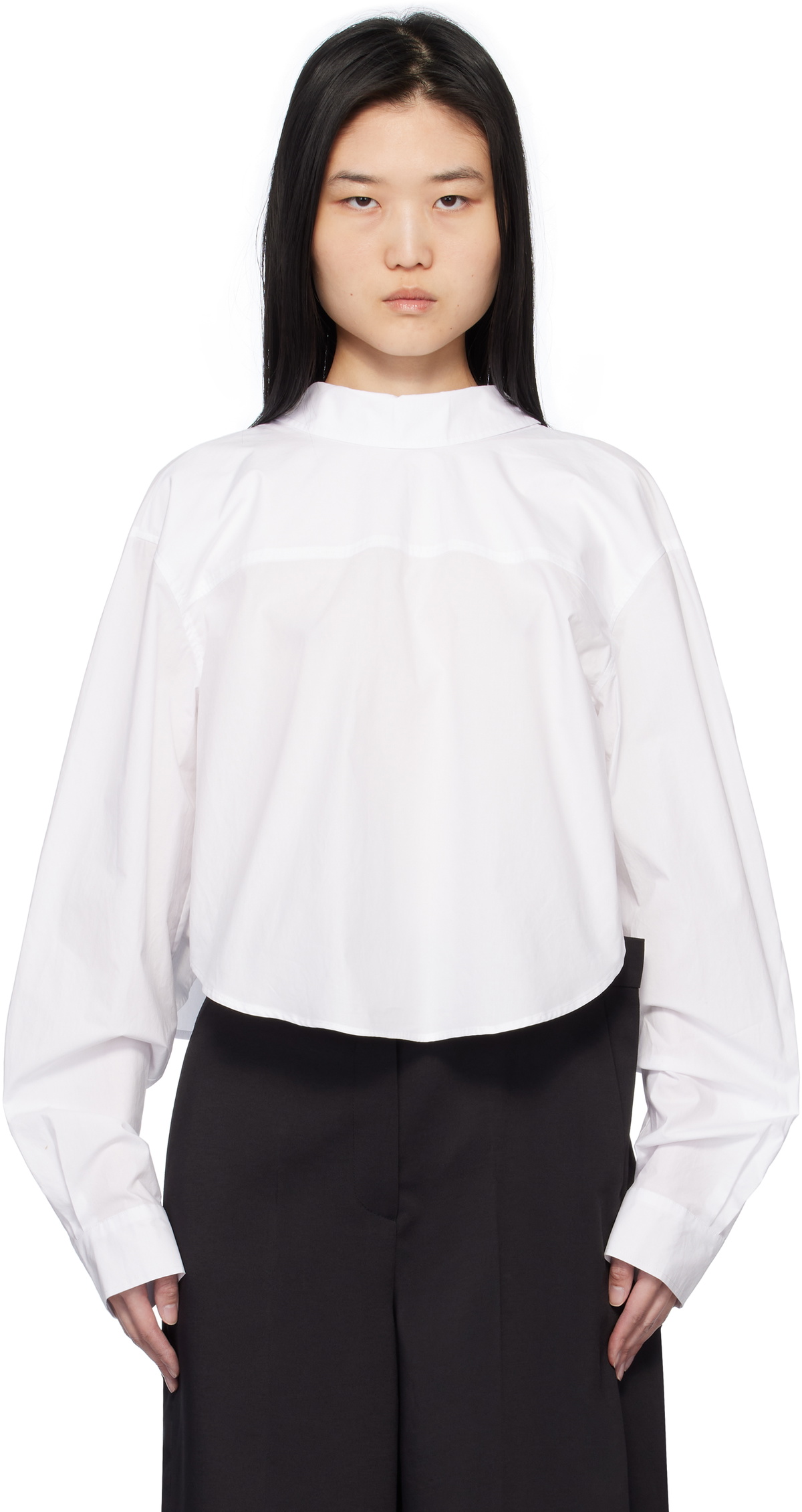Pushbutton White Two Way Shirt Pushbutton