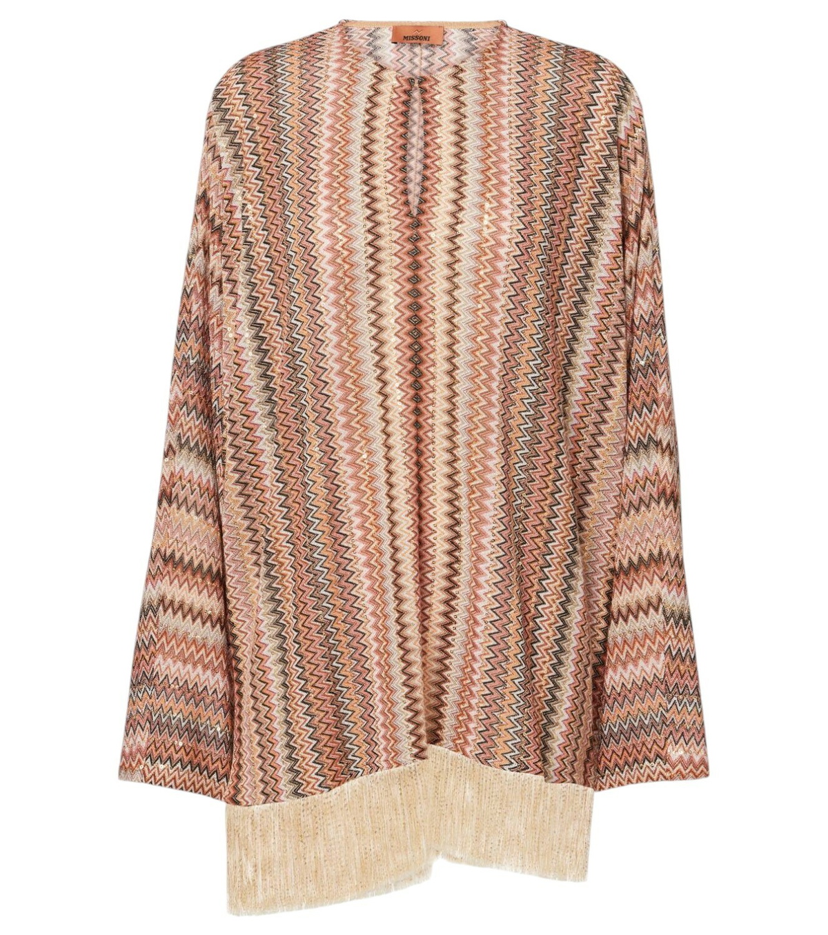 Missoni Zigzag fringed lamé blouse Missoni