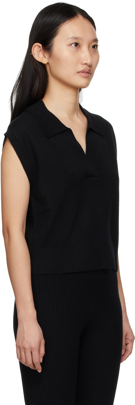 Loulou Studio Black Cashmere Pagan Polo Loulou Studio