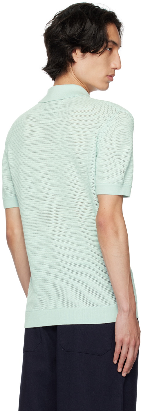 King & Tuckfield Blue Three-Button Polo