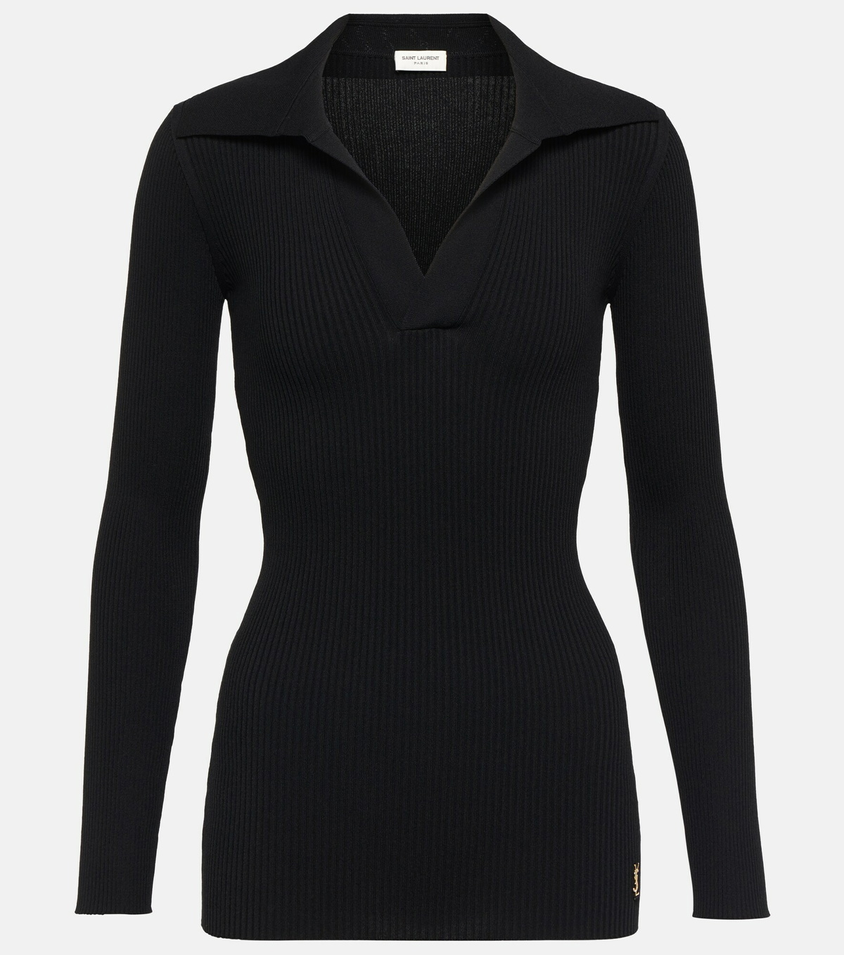 Saint Laurent - Ribbed-knit polo sweater Saint Laurent