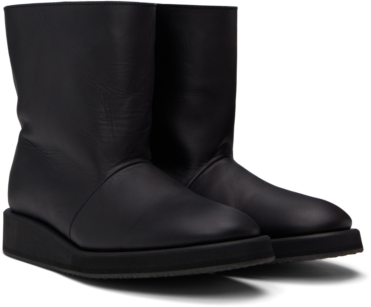 YOHJI YAMAMOTO Black Soft Matt BK High-Top Boots Yohji Yamamoto