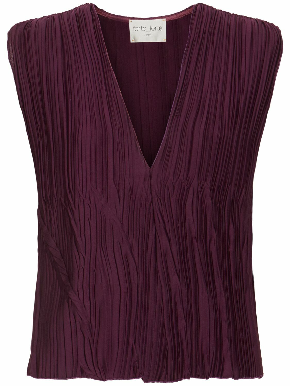 FORTE_FORTE Plissé Poly Crepe Sleeveless Top Forte Forte