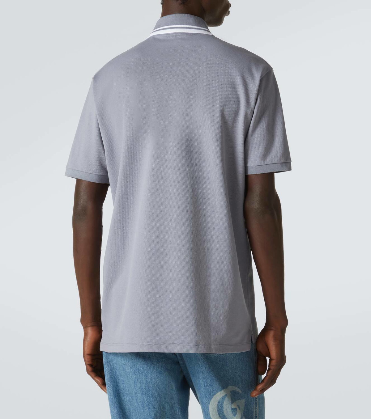 Gucci GG Web cotton-blend polo shirt Gucci