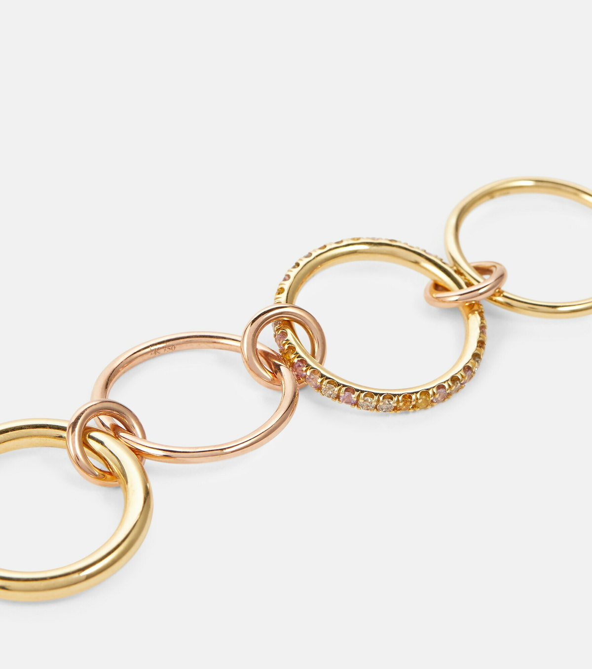Spinelli Kilcollin - Nimbus 18kt gold and rose gold linked rings with ...