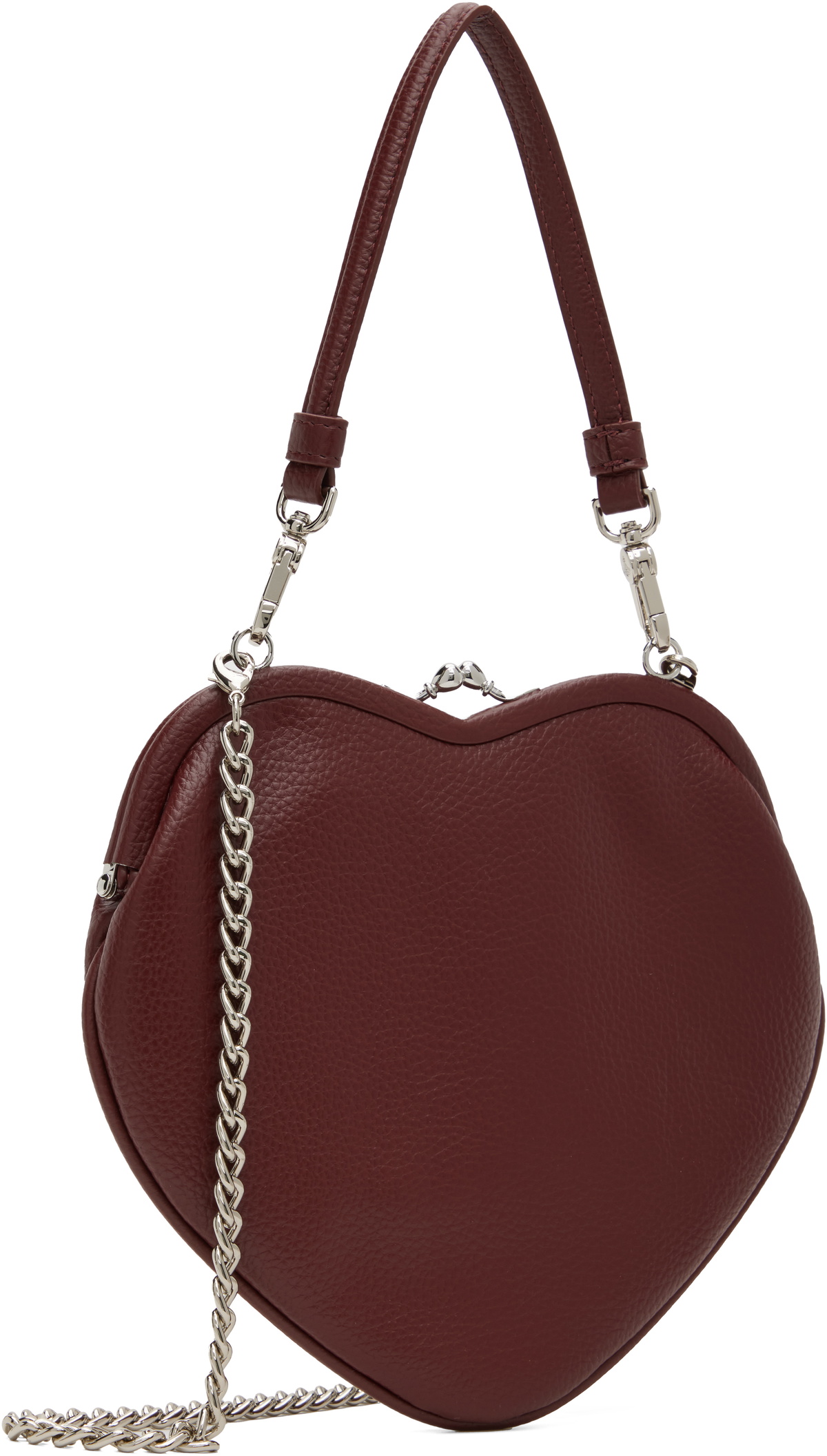 Vivienne Westwood Burgundy Belle Heart Frame Bag Vivienne Westwood