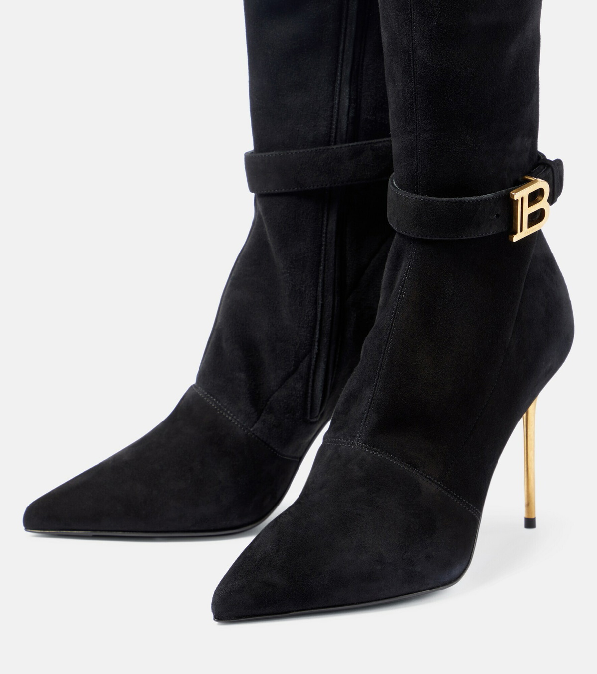 Balmain - Over-the-knee suede boots Balmain