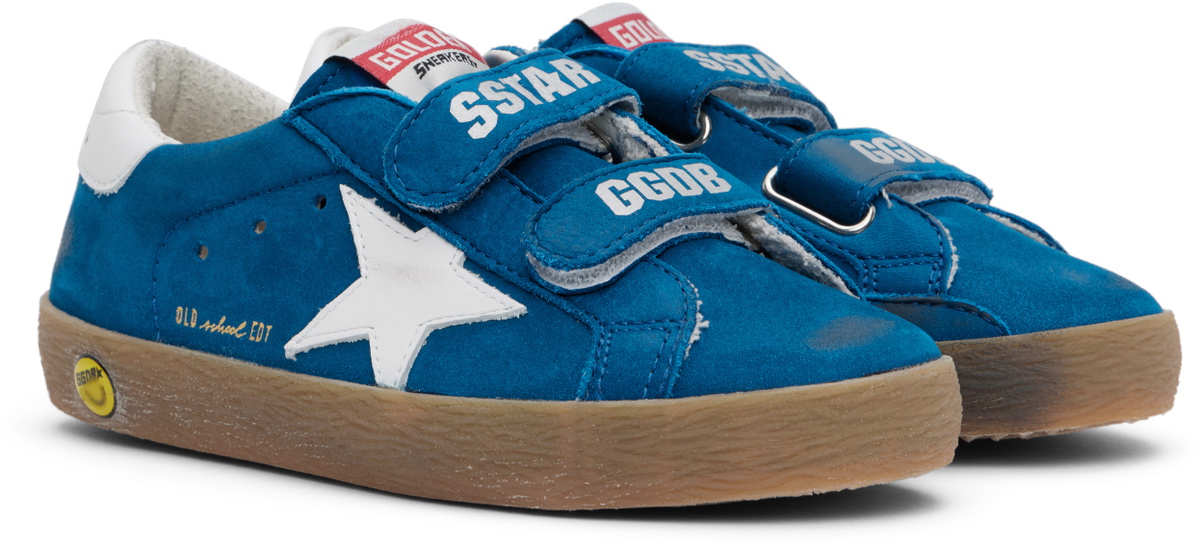 Golden Goose Kids Blue & White Old School Sneakers Golden Goose Deluxe ...