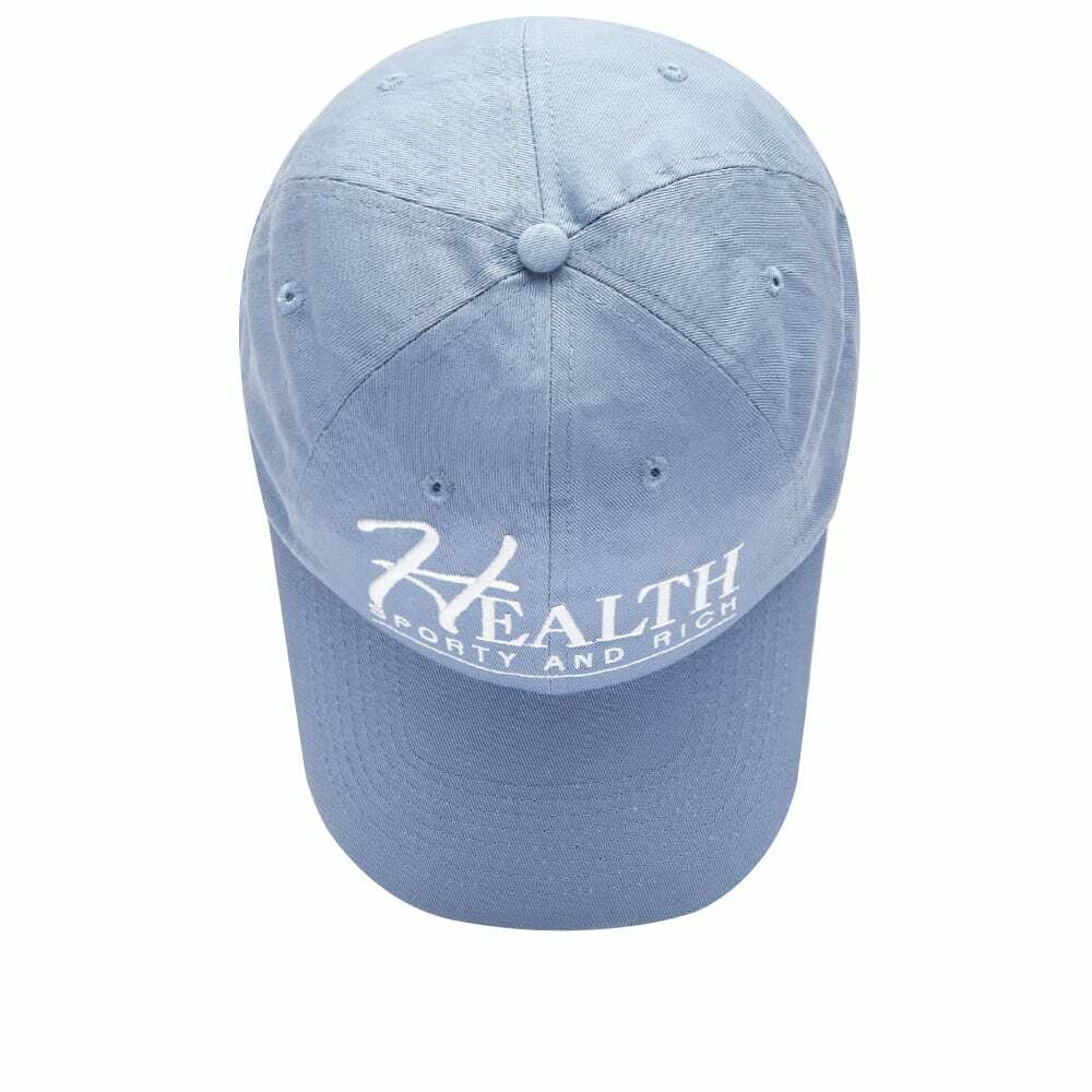 Sporty & Rich Big H Cap in Steel Blue/White Sporty & Rich