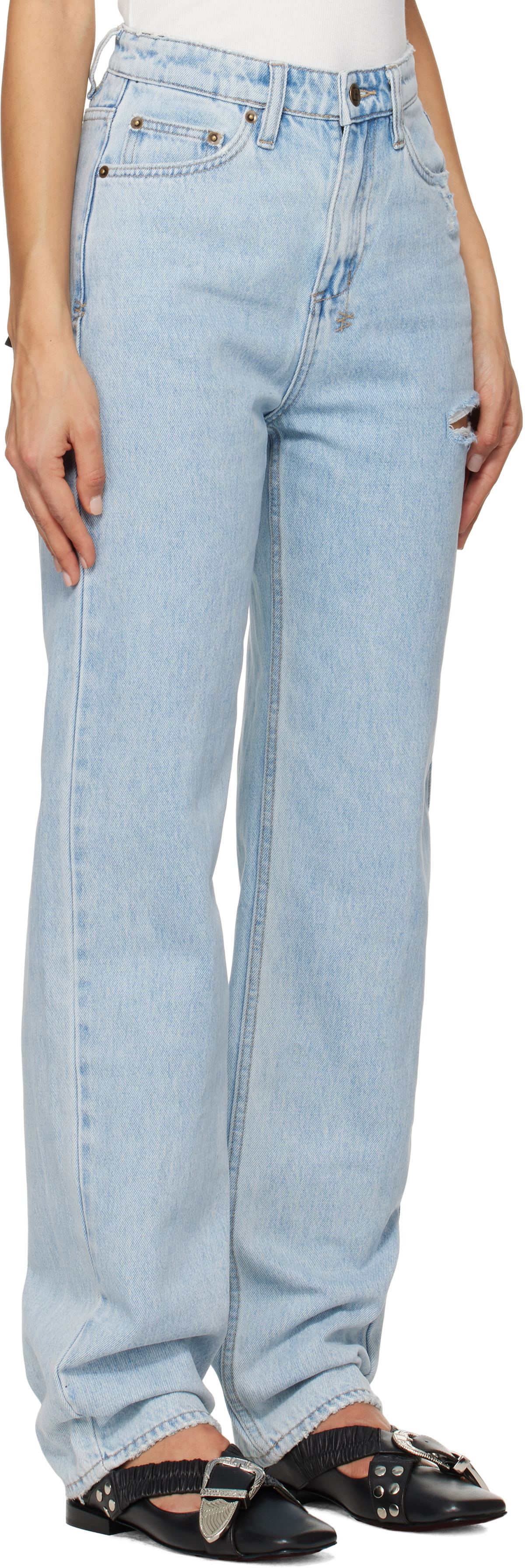 Ksubi Blue Playback Rollin Kut Out Jeans Ksubi