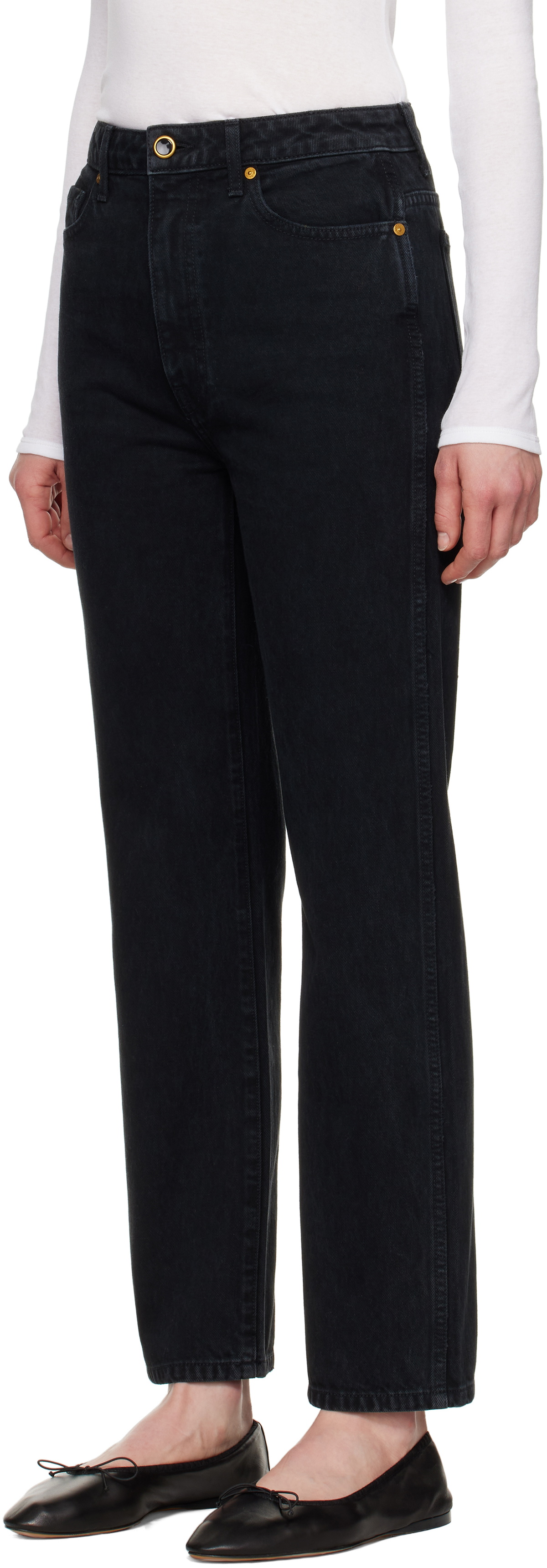 KHAITE Black Abigail Jeans Khaite