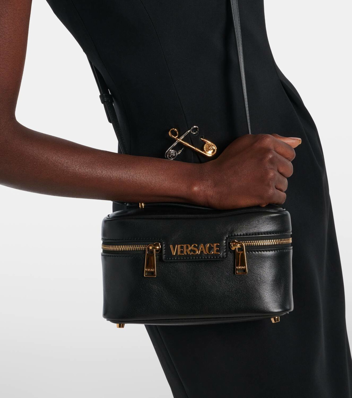 Versace Tag Small leather vanity bag Versace