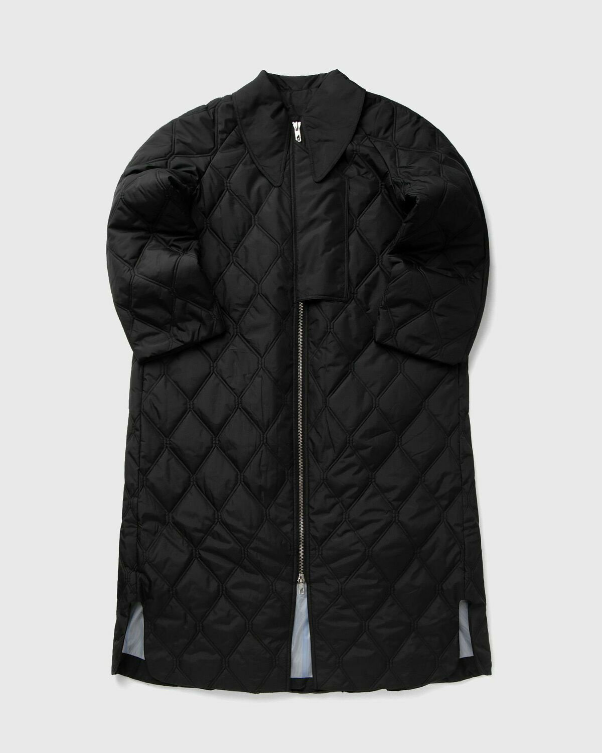 Ganni Ripstop Quilt Coat Black Women GANNI