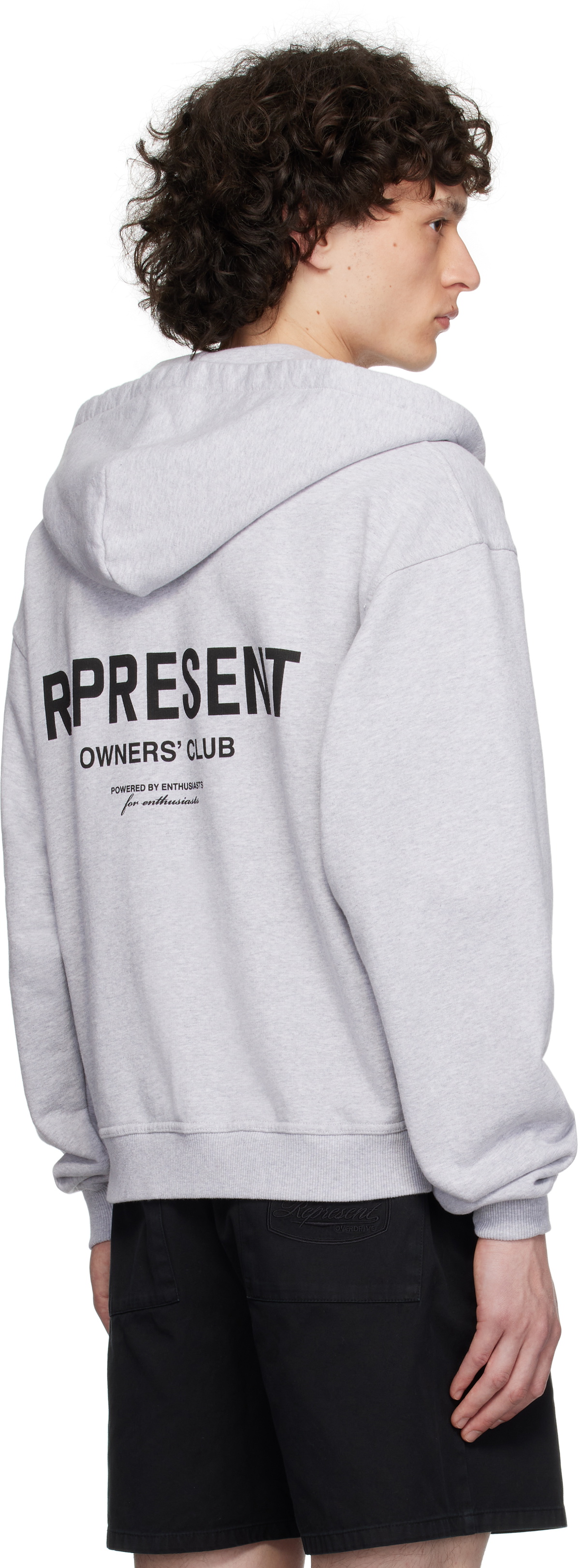 Represent Gray 'Owners Club' Zip Hoodie Represent