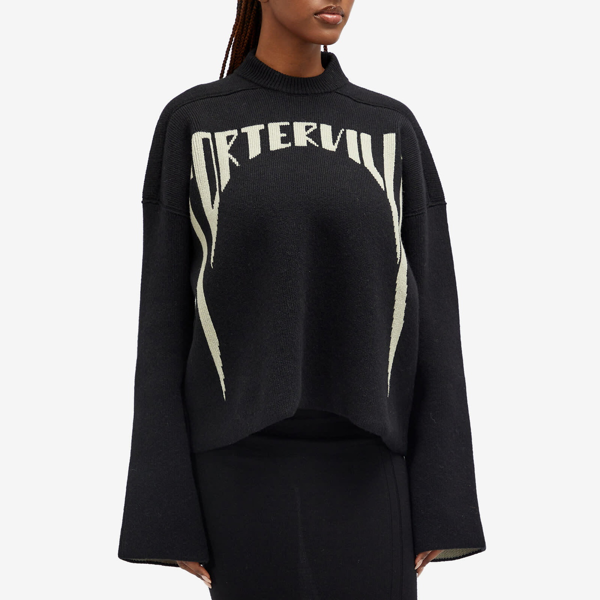 Rick Owens Women's Jumbo Crew Sweat in Black Rick Owens