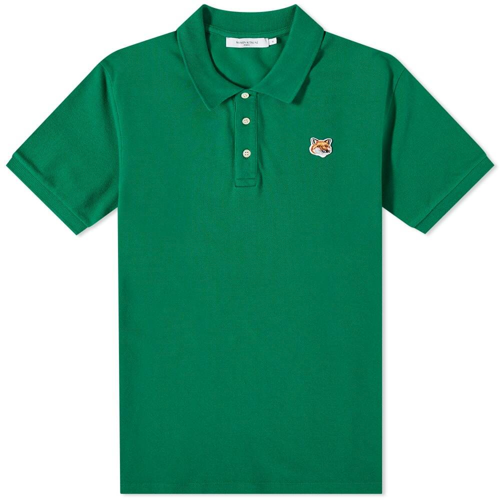 Maison Kitsuné Men's Fox Head Patch Classic Polo Shirt in Deep Green ...