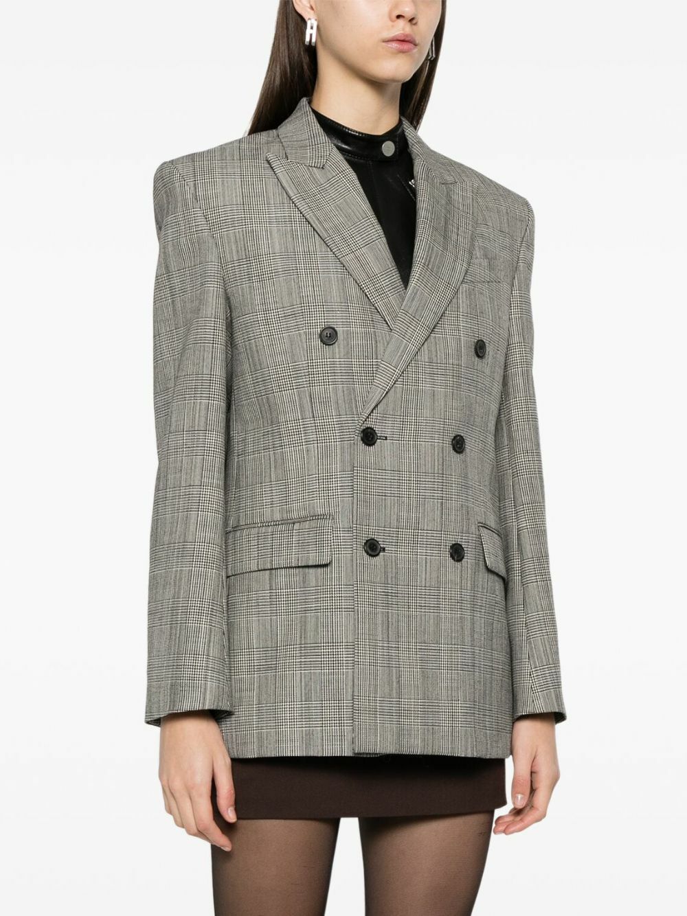 WARDROBE.NYC Grey Checked Blazer WARDROBE.NYC