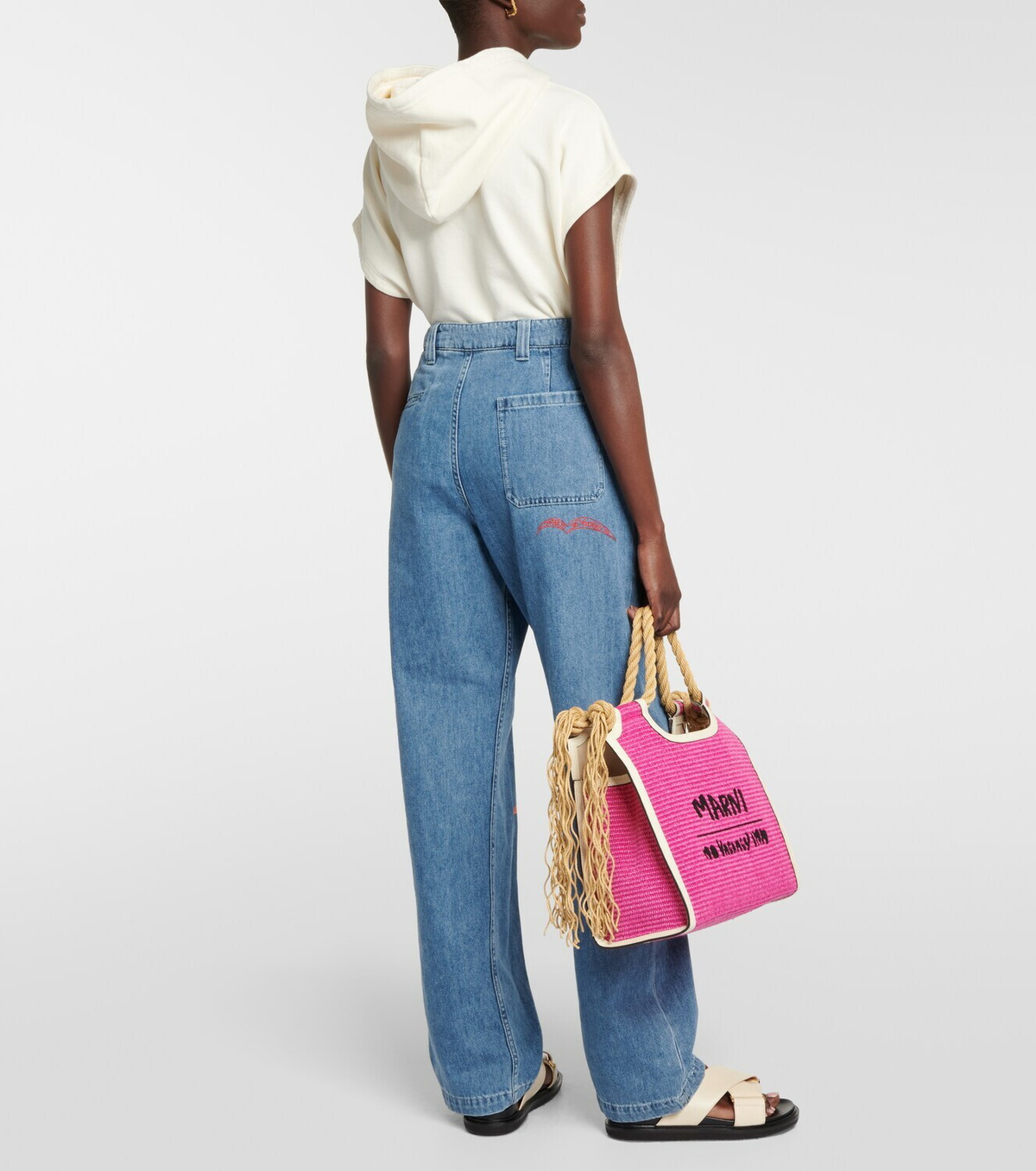 Marni Star-appliqué wide-leg jeans Marni