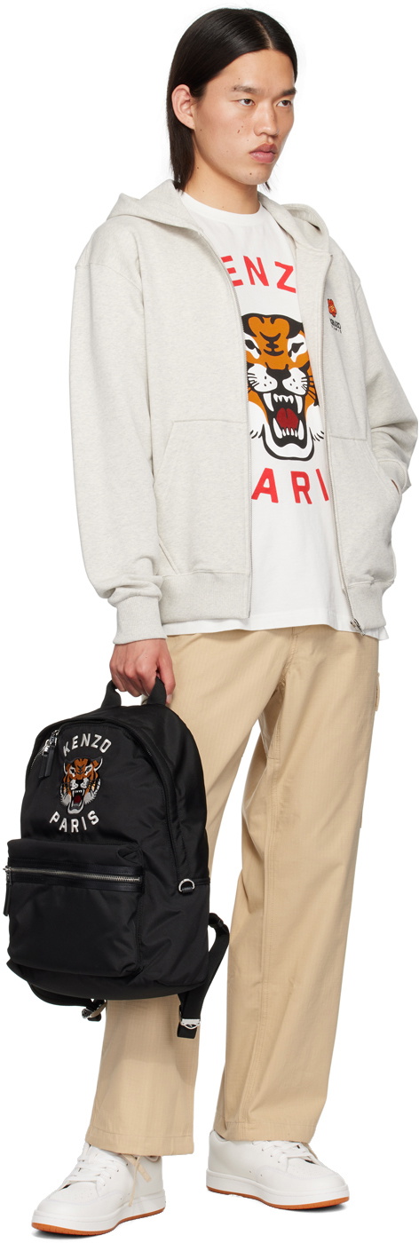 Kenzo Black Kenzo Paris 'KENZO Varsity' Embroidered Backpack Kenzo