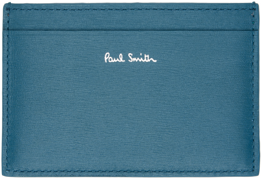Paul Smith Blue Colorblock Card Holder Paul Smith