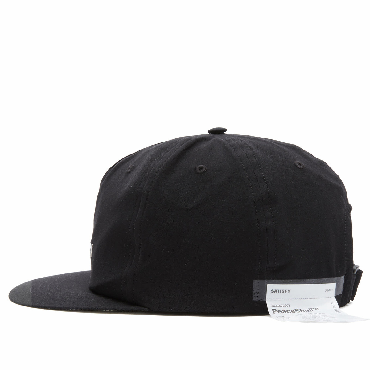 Satisfy Men's PeaceShell™ 5-Panel Pinch Cap in Black Satisfy