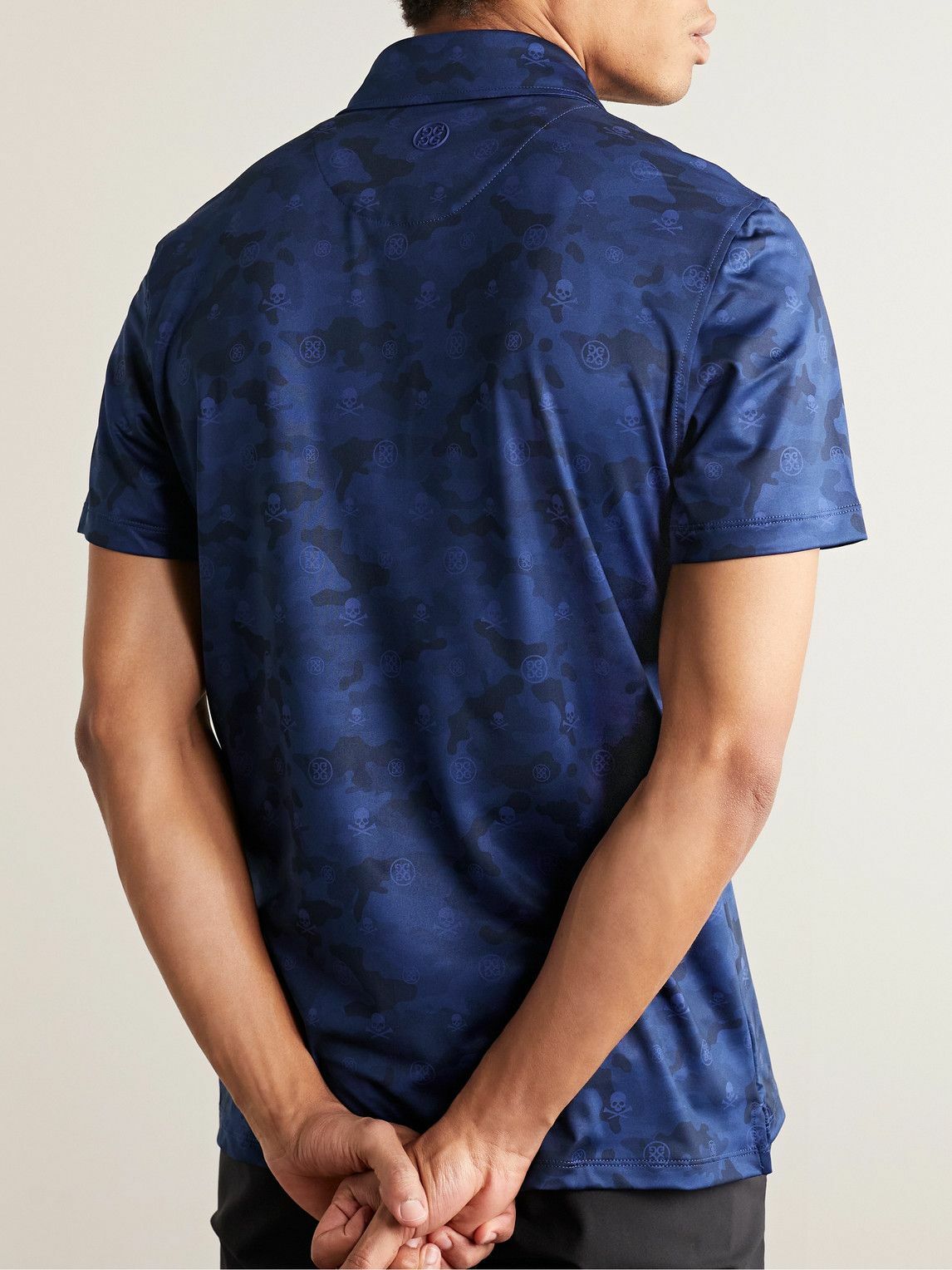 G/FORE - Icon Camouflage-Print Stretch-Jersey Golf Polo Shirt - Blue G/FORE