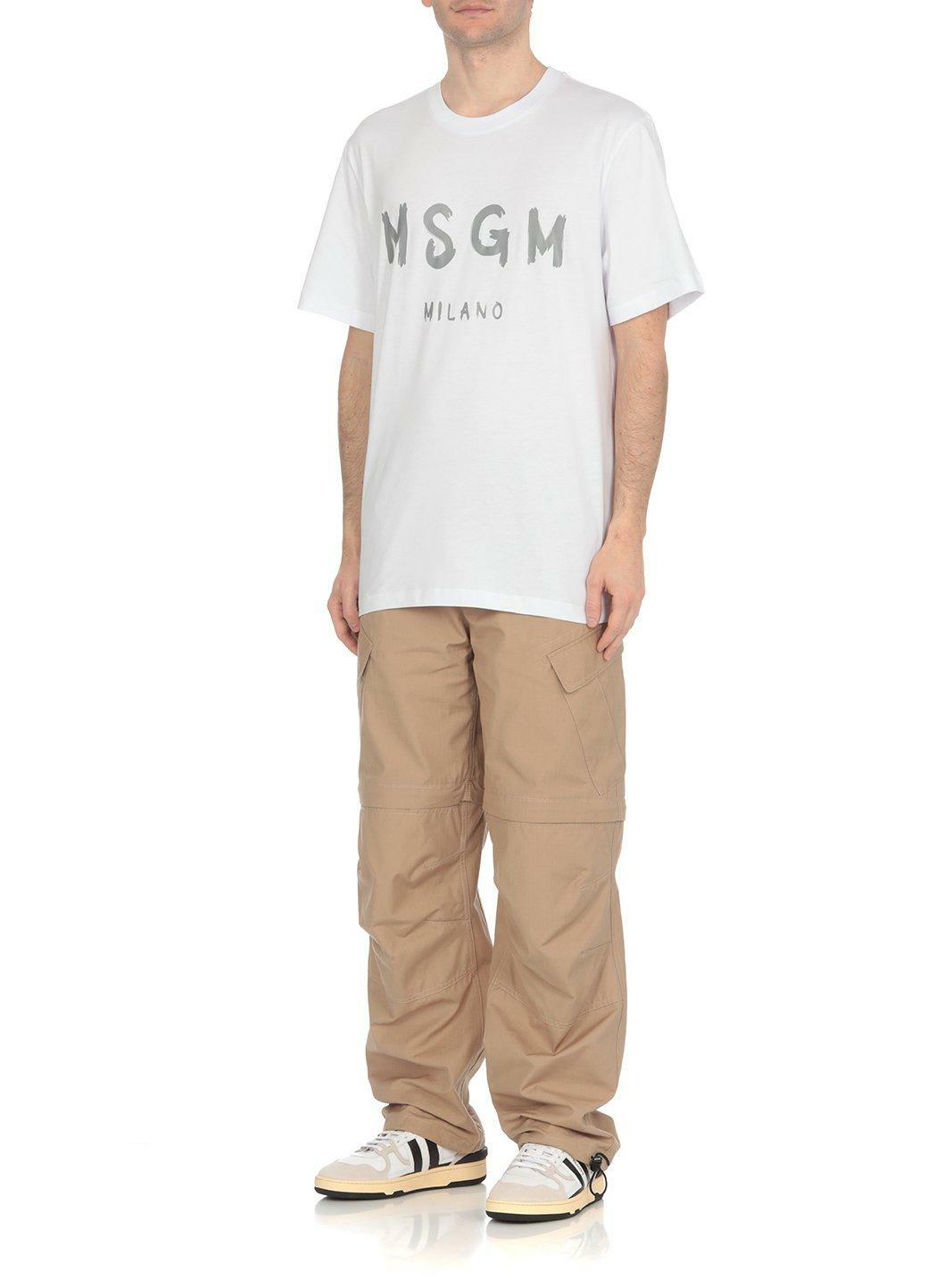 MSGM Logo Printed Crewneck T-shirt MSGM